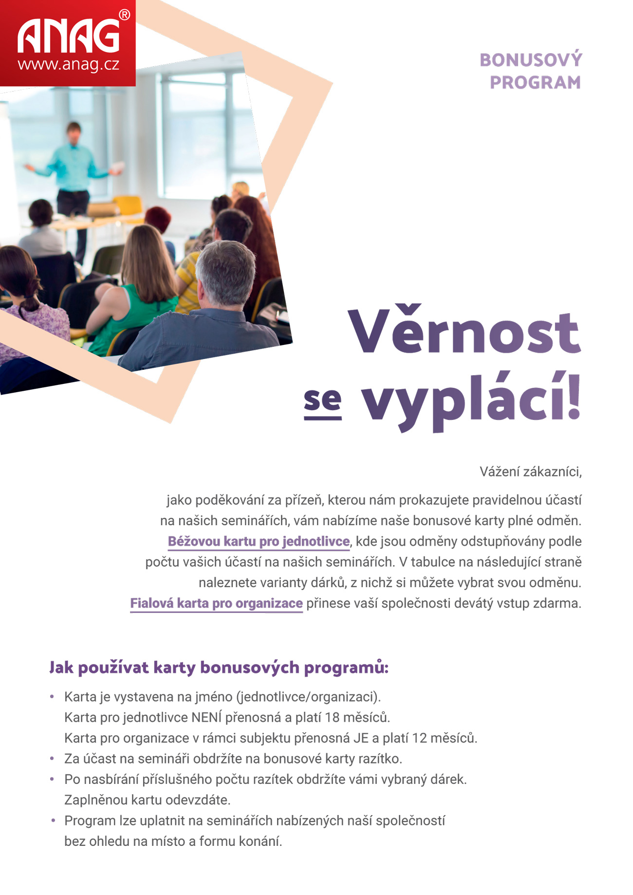 Bonusový program pro semináře | ANAG - nakladatelství a vzdělávací ...